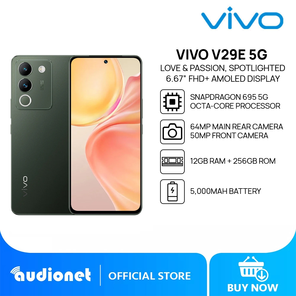 Vivo V29e 5G Smartphone | 12GB+256GB | Snapdragon 695 | 6.67” FHD+ ...