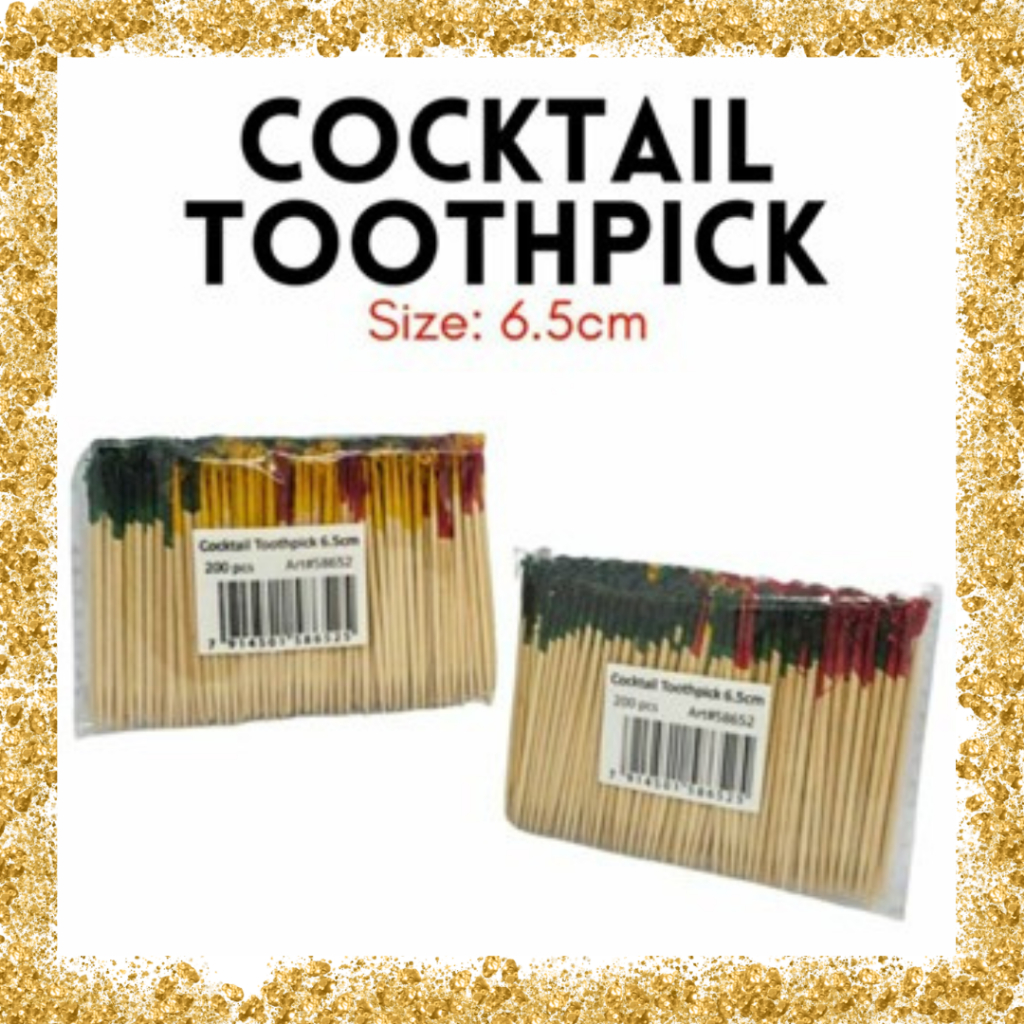 Cocktail Toothpick 200pcs Foodpicks 4inch wooden Pick Skewers for ...