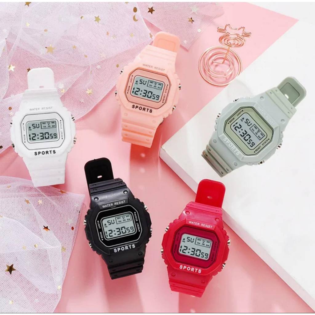 [Maii] Colorful Candy Color Fresh Digital Student Digital Fashion Sport ...