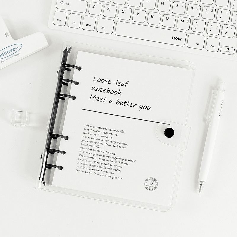 A6 Square shape simplistic soft binder with refills 90 pages | Shopee ...