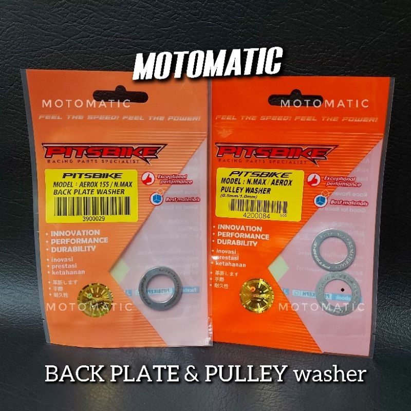 AEROX / NMAX | Stainless Back Plate & Pulley Washer (1.0mm / 0.5mm ...