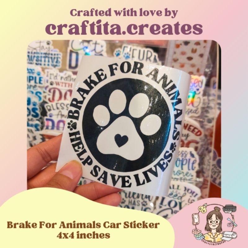 Brake for Animals | Car Sticker | Laptop Sticker | Vinyl Sticker ...