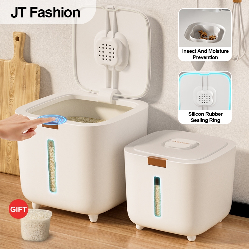 5KG/10KG Kitchen Rice Storage Box Insect-proof Moisture-proof With ...
