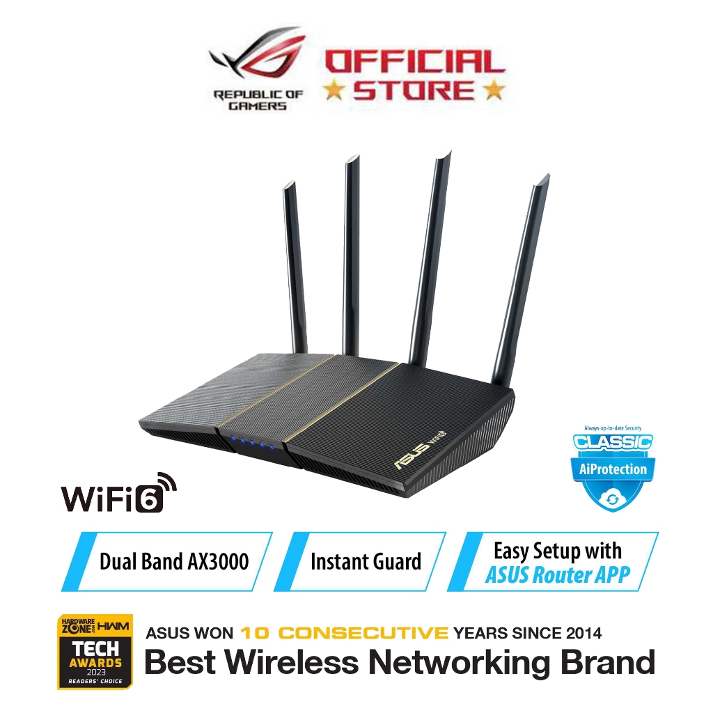 ASUS RT-AX57 (AX3000) Dual Band WiFi 6 Extendable Router, AiMesh Compatible | Shopee Philippines