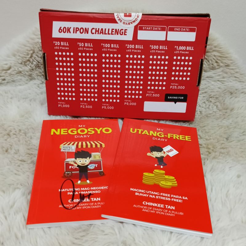 Buy2 DIARY Books and Get Ipon Box for FREE 60K Challenge By Chinkee Tan ...