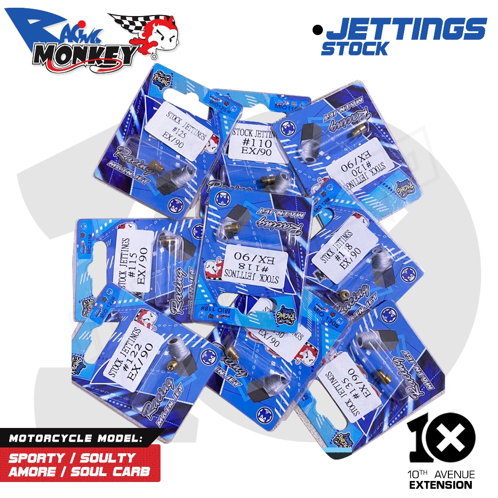 10thX Racing Monkey Stock Jettings/Stock Carburetor Jettings for Mio ...