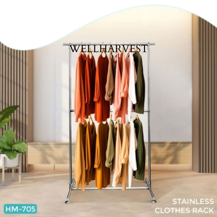 Foldable Sampayan Stainless Steel Clothes Rack Laundry Drying Stand ...