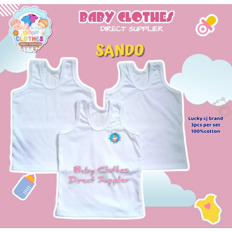 Sando For New Born Baby Lucky Cj Cotton | Shopee Philippines