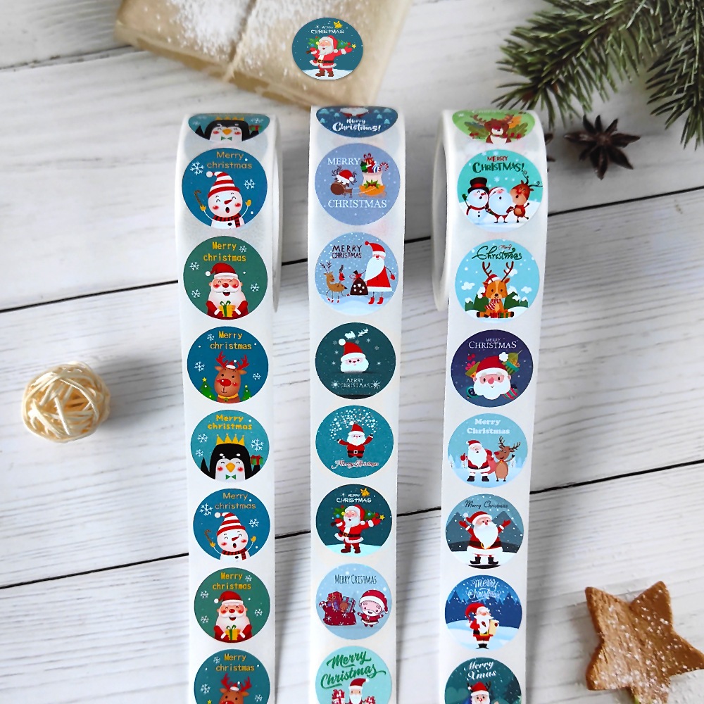 500 pcs Christmas packaging sticker for seal label Decor stationery ...