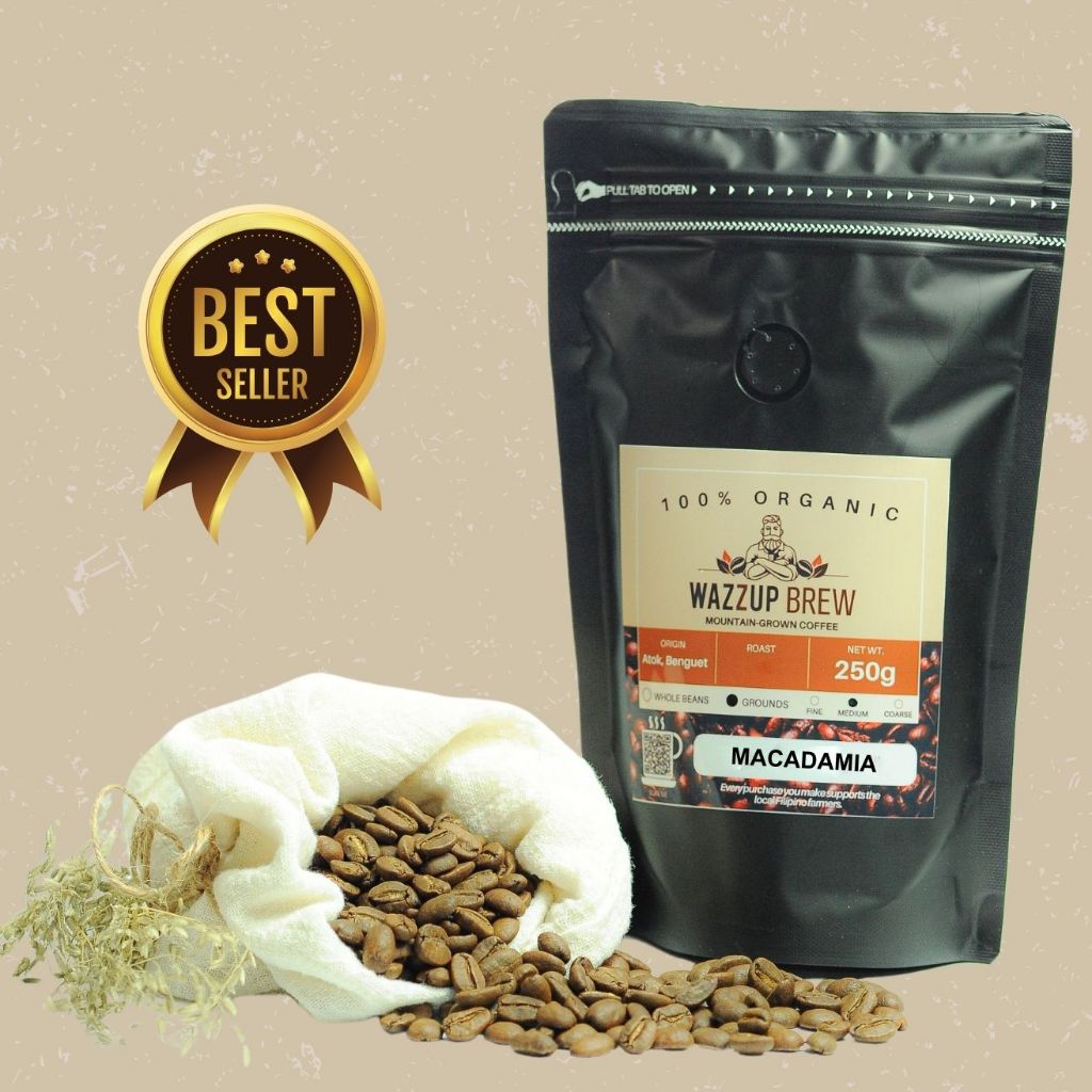 Flavored Whole/Ground Coffee Beans (Mocha, Hazelnut, & Macadamia) | Wazzup Brew | Shopee Philippines