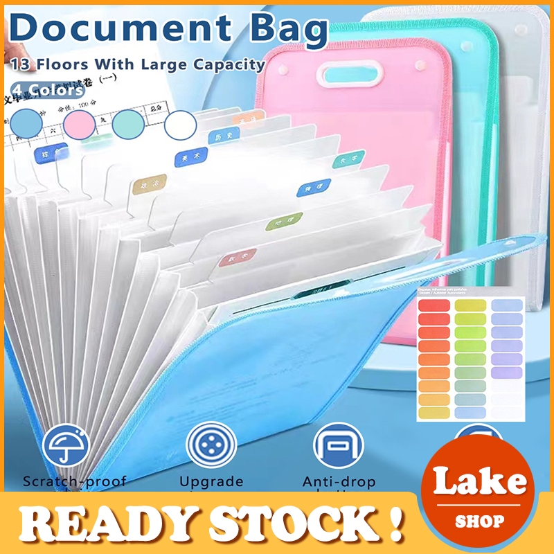Folder File Organizer box Expandable Envelope Document Storage 13 Layer ...
