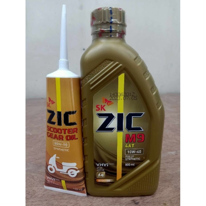 Zic M9 Engine Oil 10W-40 4AT Fully Synthetic 800ml & 1L For All SCOOTER | Shopee Philippines