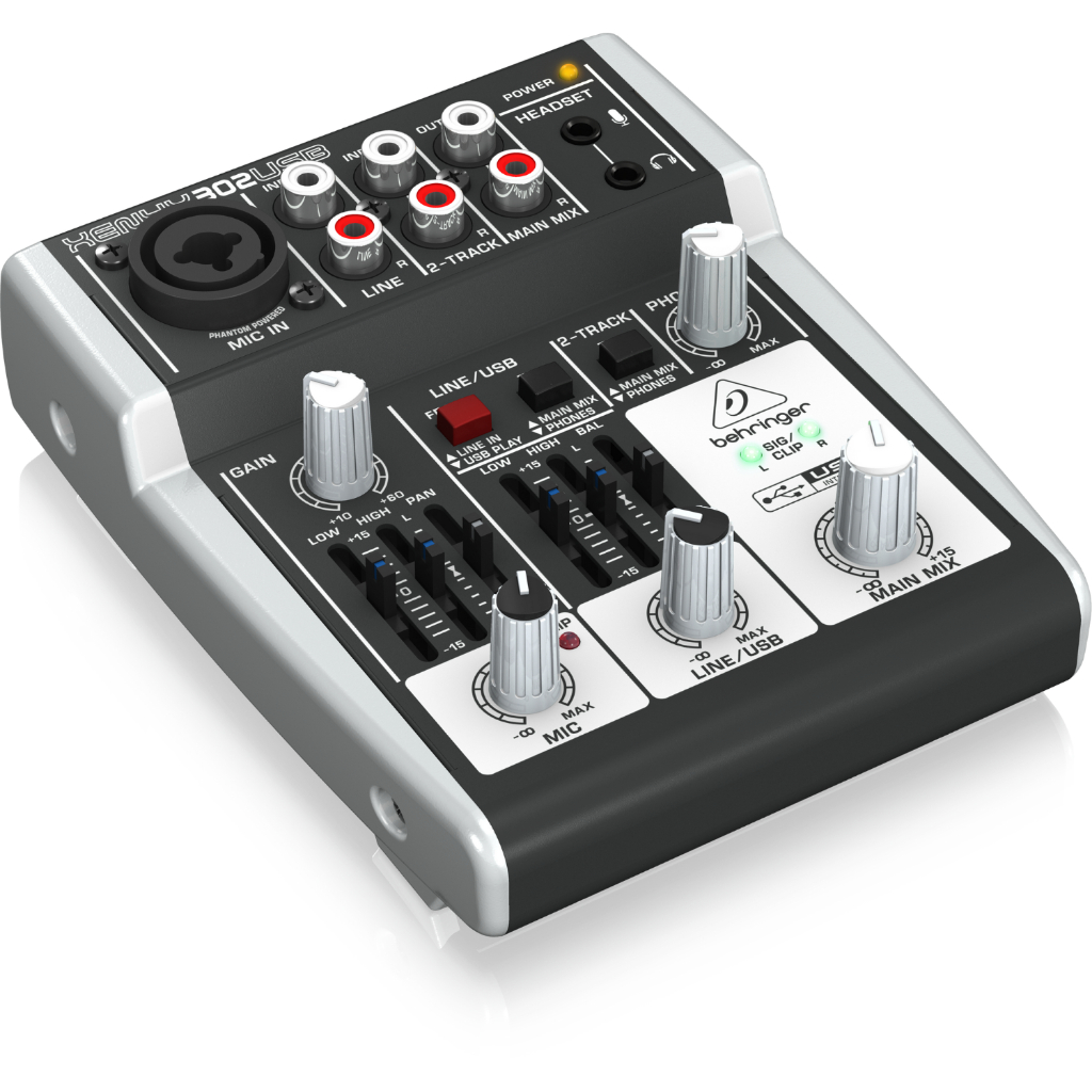 Behringer XENYX 302USB Premium 5- Input Mixer with XENYX Mic Preamp and ...