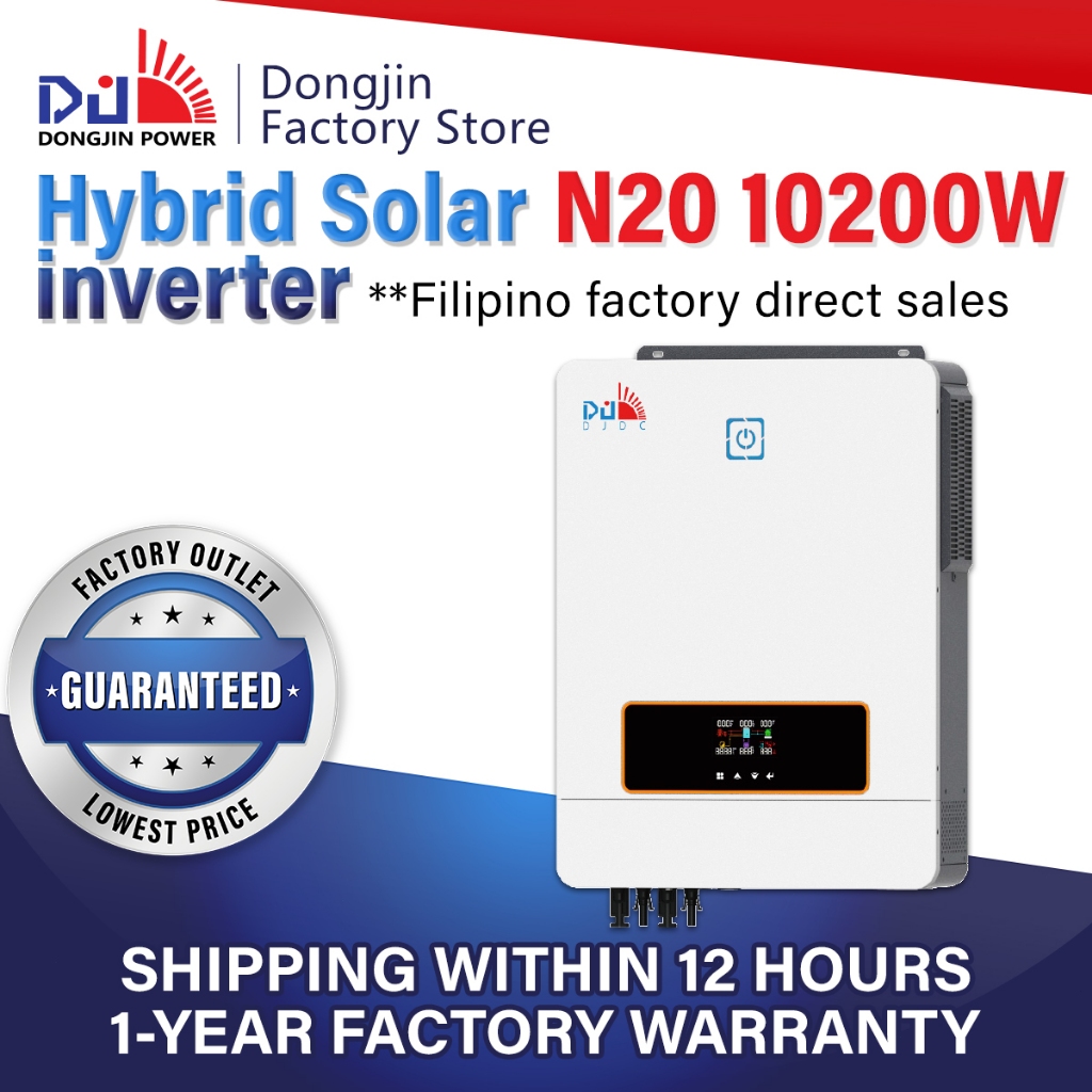 【COD】DongJin Power 10.2KW Pure sine wave Hybrid Solar Inverter WiFi monitoring function(optional ...