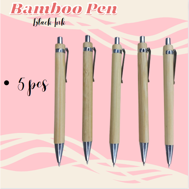 5pcs. Bamboo pen （1.0mm Neutral Black Ink Refill) | Shopee Philippines
