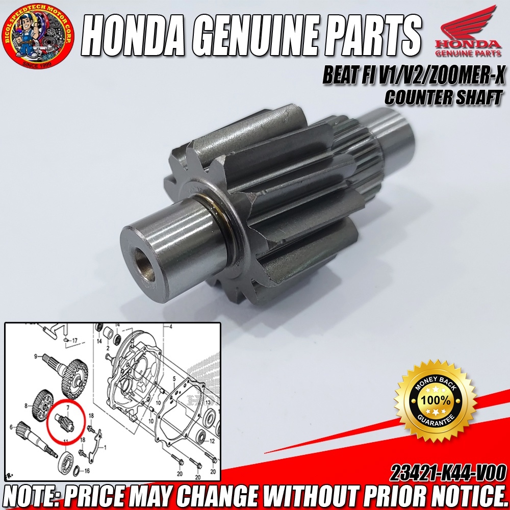BEAT Fi V1&V2/ZOOMER-X COUNTERSHAFT (HPI) (GENUINE: 23421-K44-V00 ...