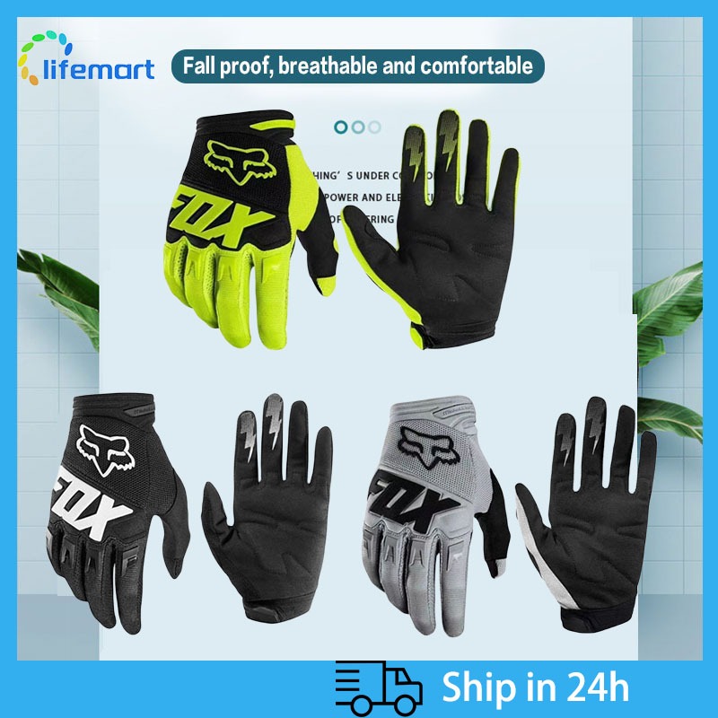 【ship in 24h】Fox Motorcycle Gloves Breathable Racing Gloves for Motor ...