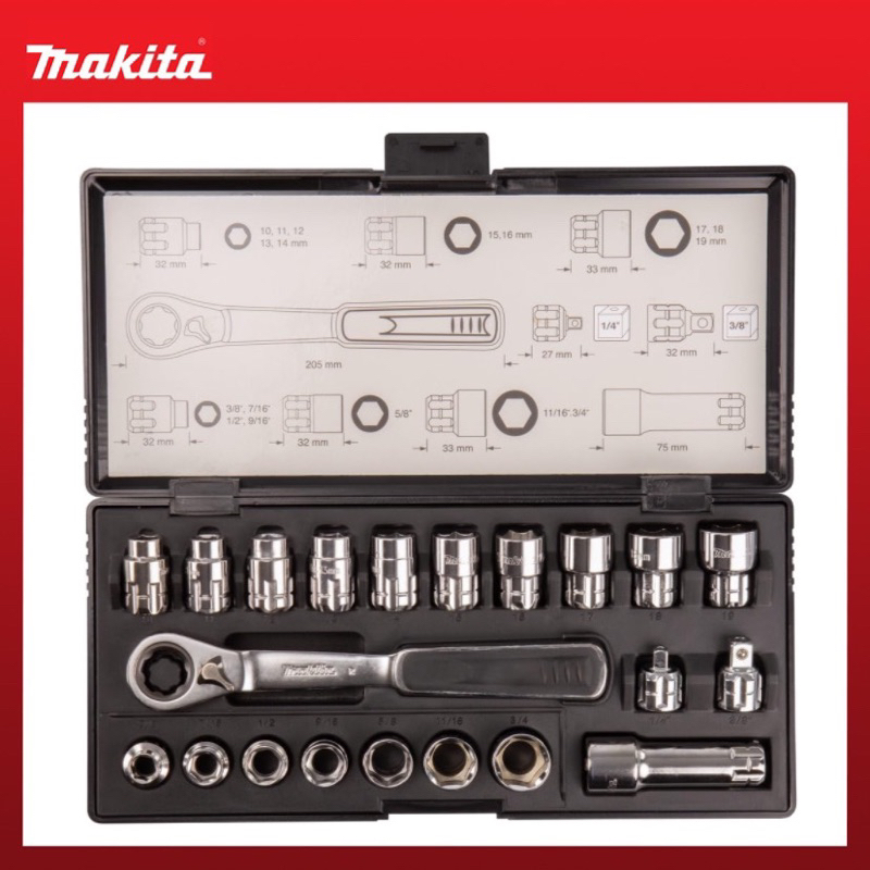 Makita B-65604 - 21pcs Pass-Thru Socket Set | Shopee Philippines