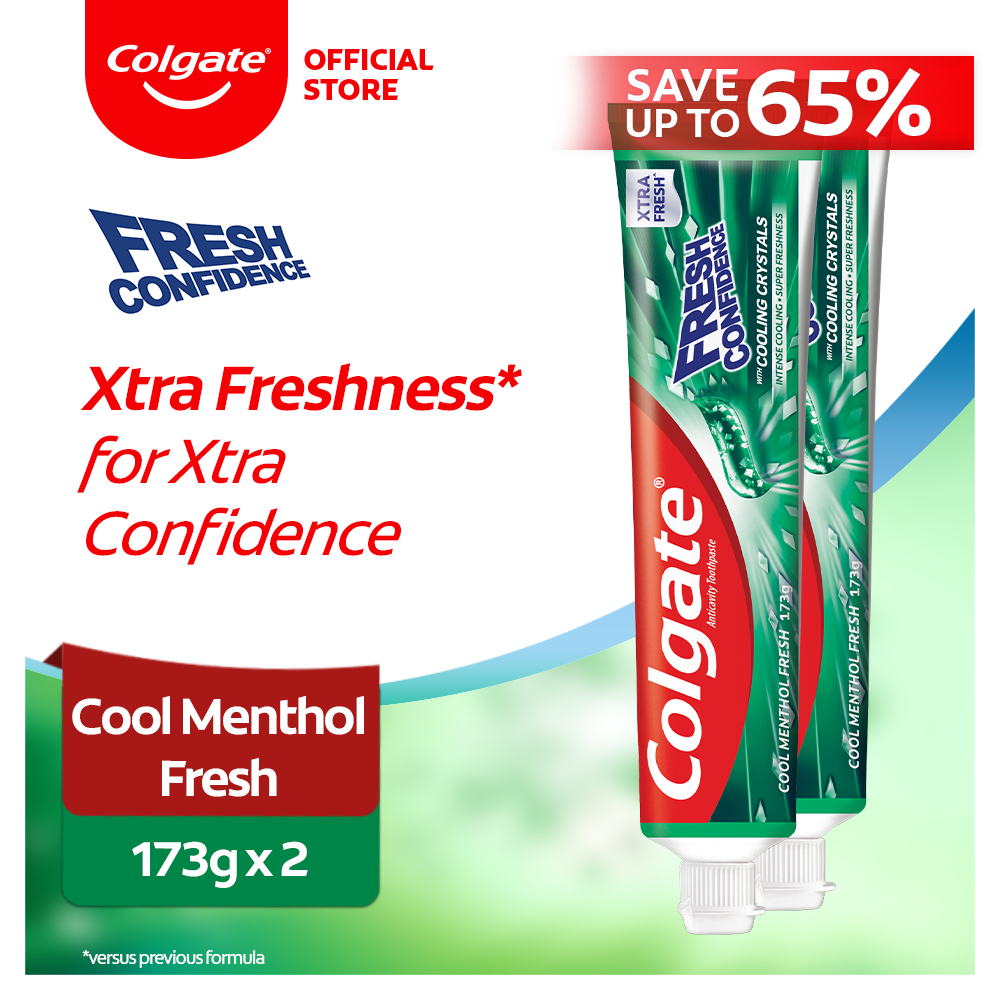 Colgate Fresh Confidence Cool Menthol Fresh Toothpaste for Fresh Breath ...