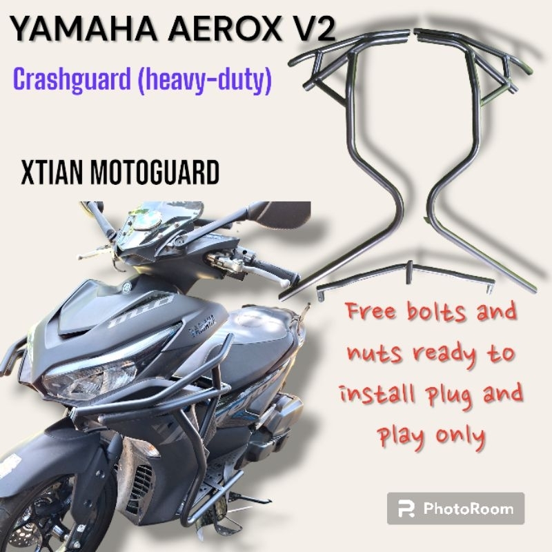 YAMAHA AEROX V2 - CRASHGUARD SEMI FULL(POWDER COATED) | Shopee Philippines