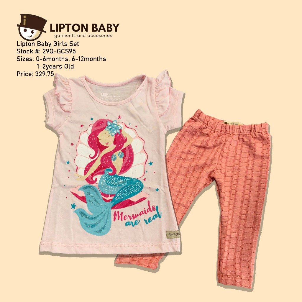Lipton Baby Girls Set : Mermaid | Shopee Philippines