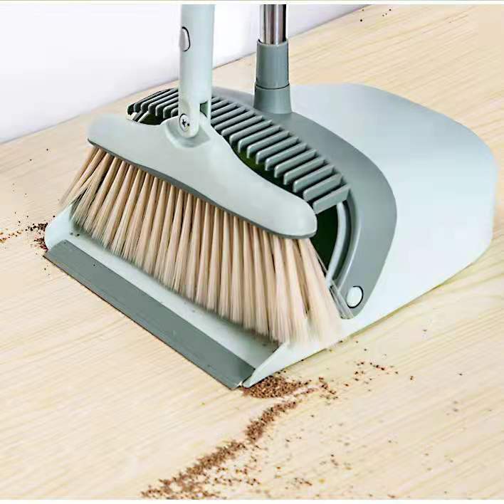 HB Upright Standing Dustpan With Extendable Broomstick Easy Sweeping ...