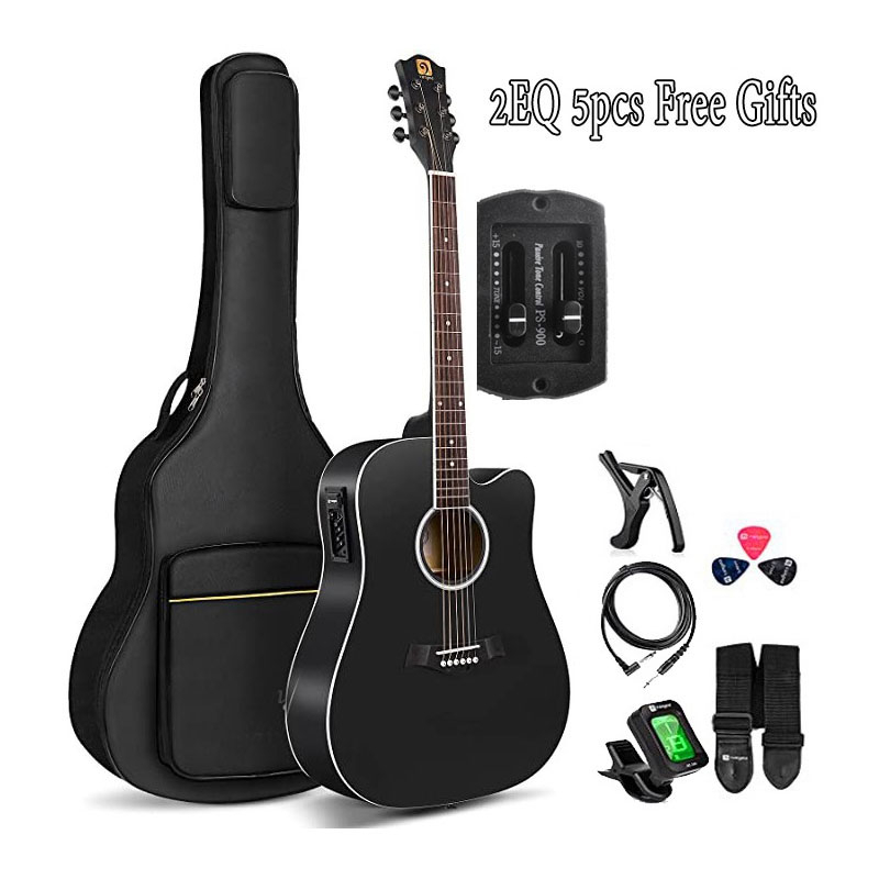 KAWES 41 inch Acoustic Electric Guitar With 4EQ Pickup with Truss Rod ...
