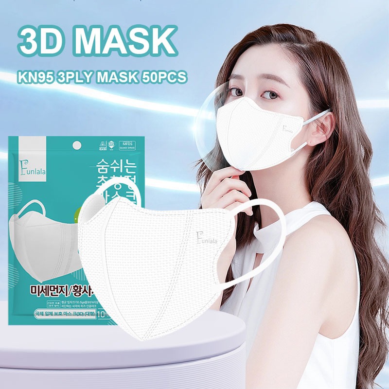 [Fast Delivery] KN95 3D Mask 50pcs 3ply Face Mask Korea Aldult Mask ...