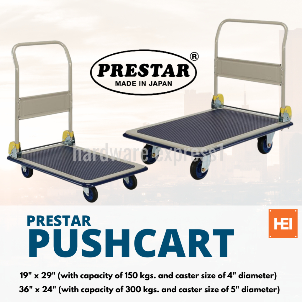 PRESTAR Platform Push Cart Heavy Duty (150 or 300kg) - Made in Japan ...