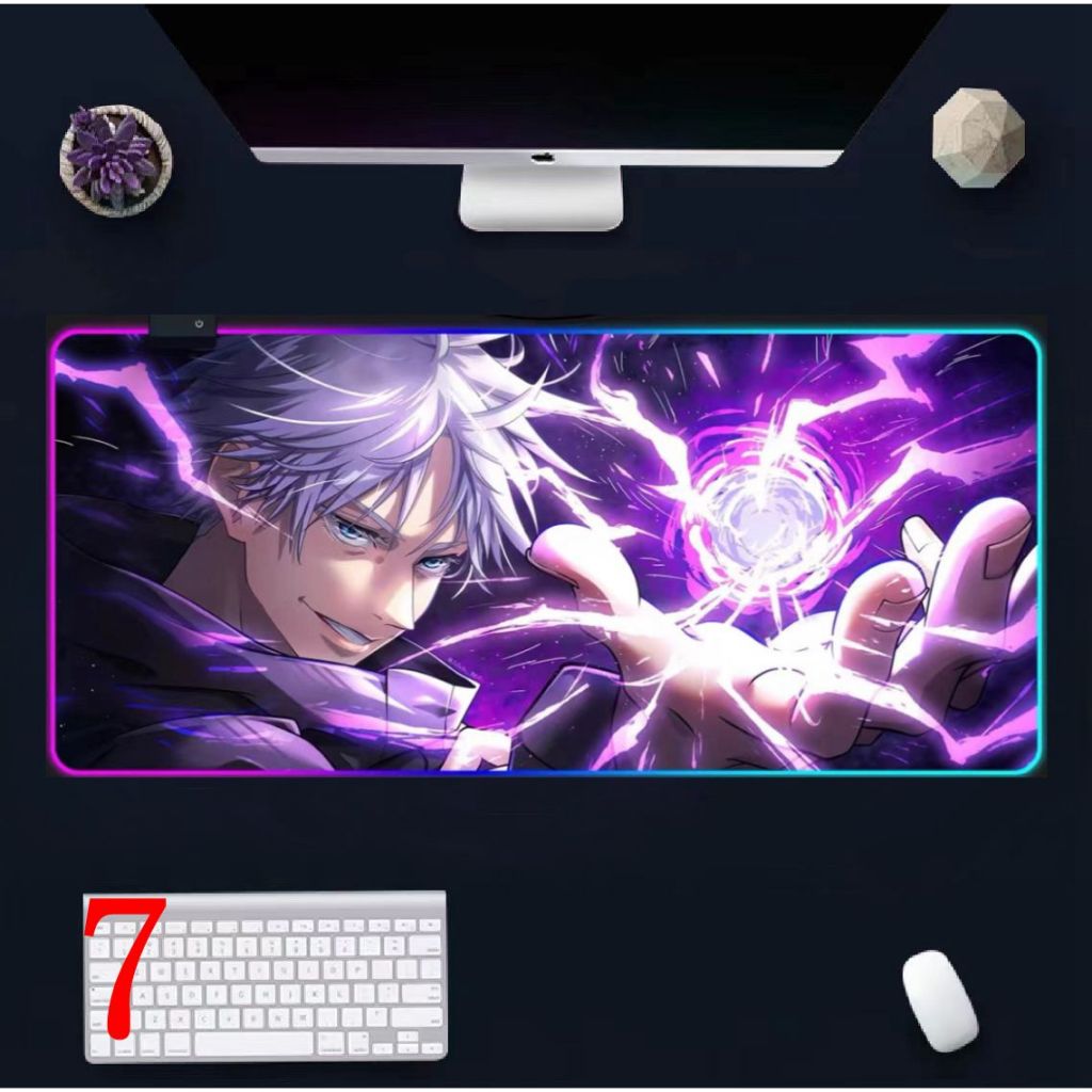 【XMT】RGB Colorful LED Lighting Gaming Mouse Pad Keypad Mat For PC ...