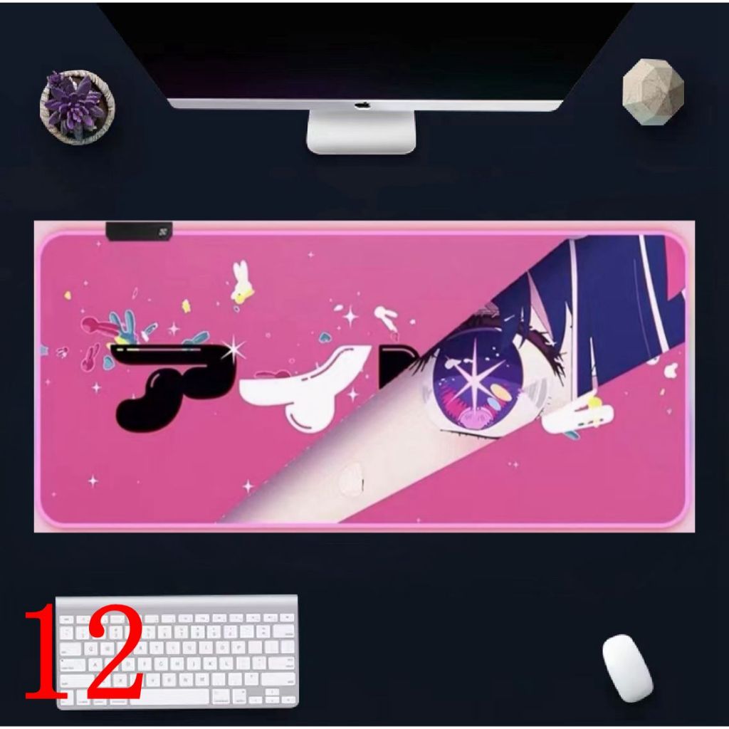 【XMT】RGB Colorful LED Lighting Gaming Mouse Pad Keypad Mat For PC ...