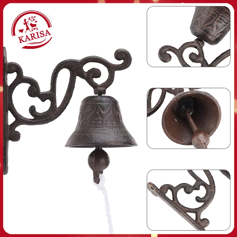 Cast Iron Door Bell Manual Door Bell Vintage Metal Doorbell for Home ...