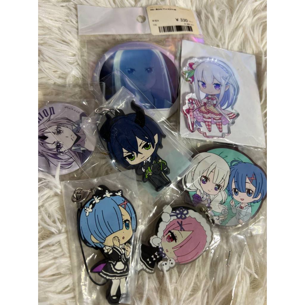 Re:Zero and Otherworlders Slime Keychain and Pins Authentic from Japan ...