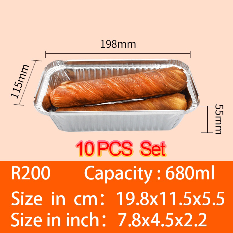 Aluminum Foil Tray With Lid Thickening Loaf Pan Food Grade ISO ...