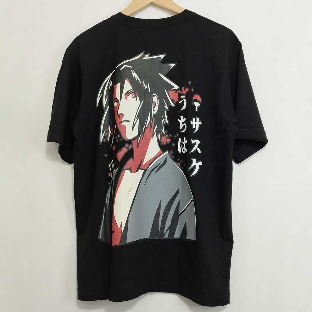 Pull&Bear x Sasuke Uchiha - Anime T-shirt - Black | Shopee Philippines
