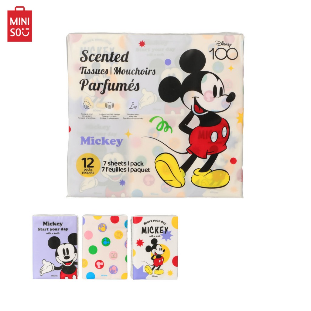 Miniso Disney 100 Celebration Printed Tissues 9 Packs/Scented Tissues ...
