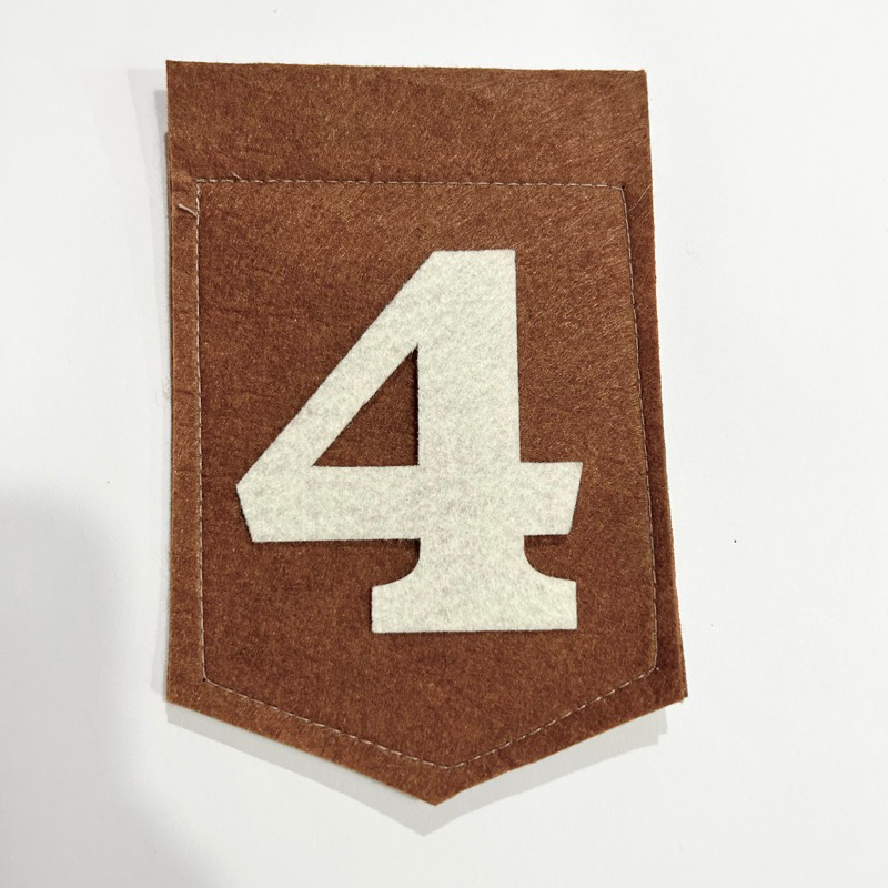 DARK BROWN COLOR#10 DIY FLAG LETTERS NUMBER NAME BUNTING BANNER ...