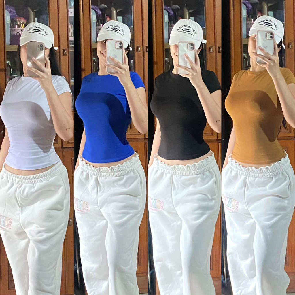 XIN | BASIC FULL LENGTH BODY HUGGING TOP (DOUBLE LINING) | Shopee ...