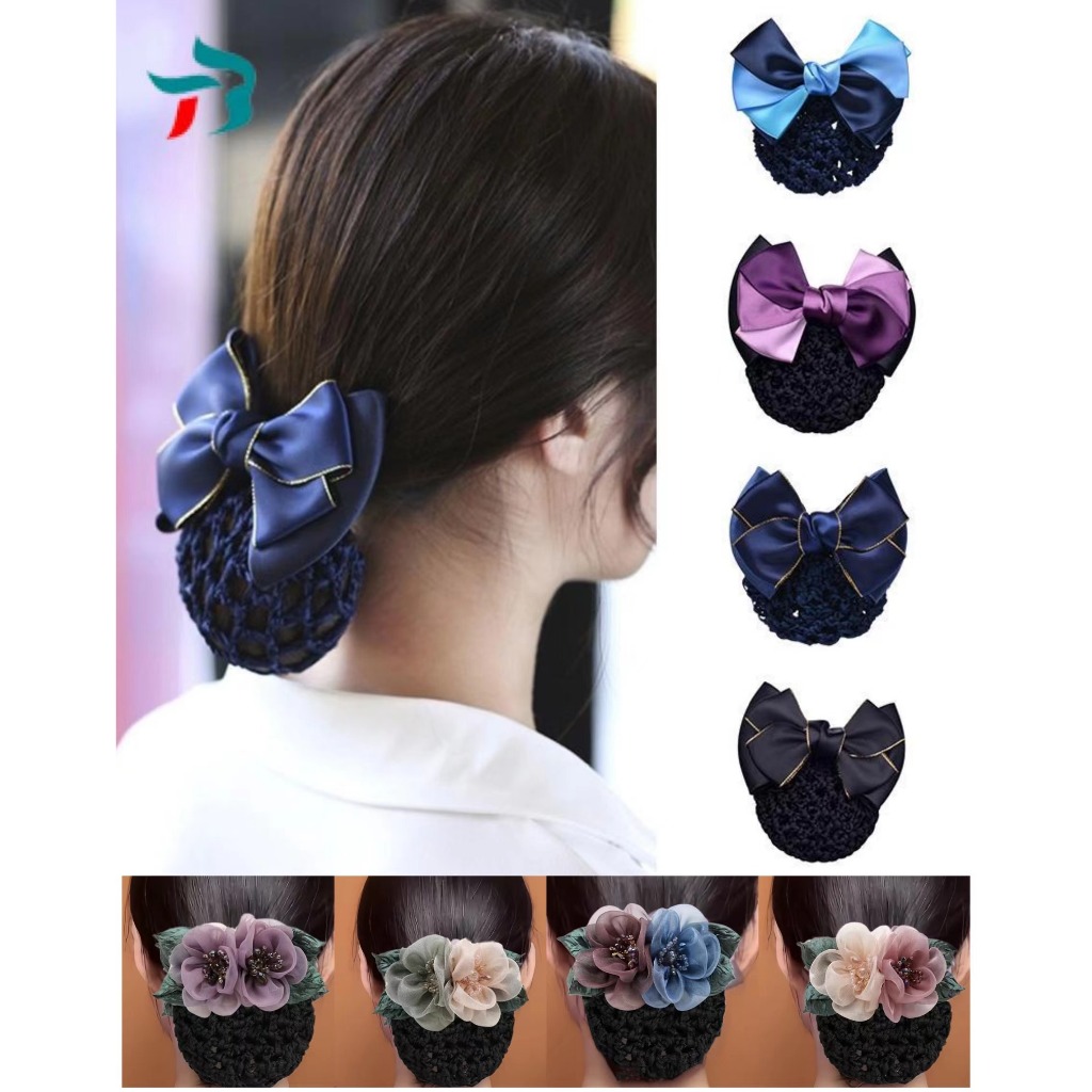 hairnet ribbon wtihnet office work restaurant clip with net ribbon ...