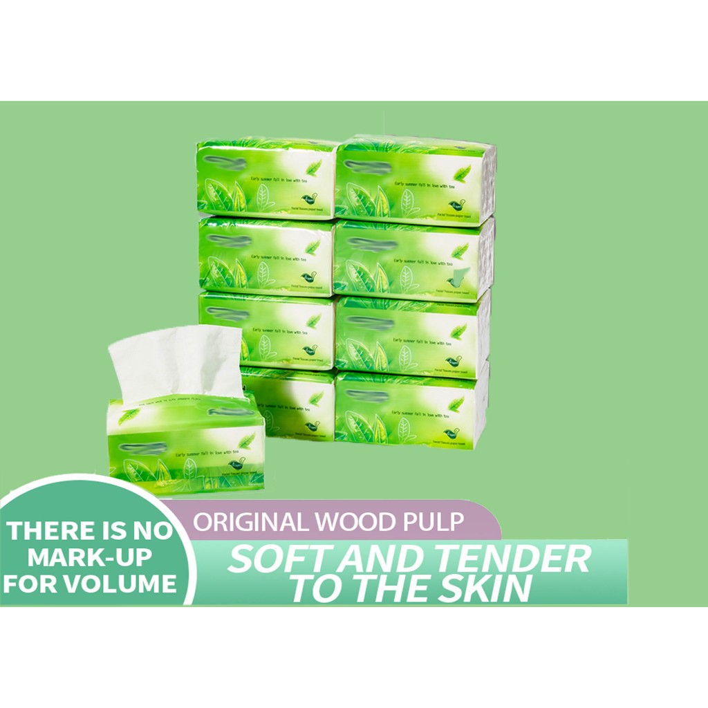 Tissue Tea Tenderness Facial Tissue Paper 3 ply 8 Packs Tissue/8pc ...