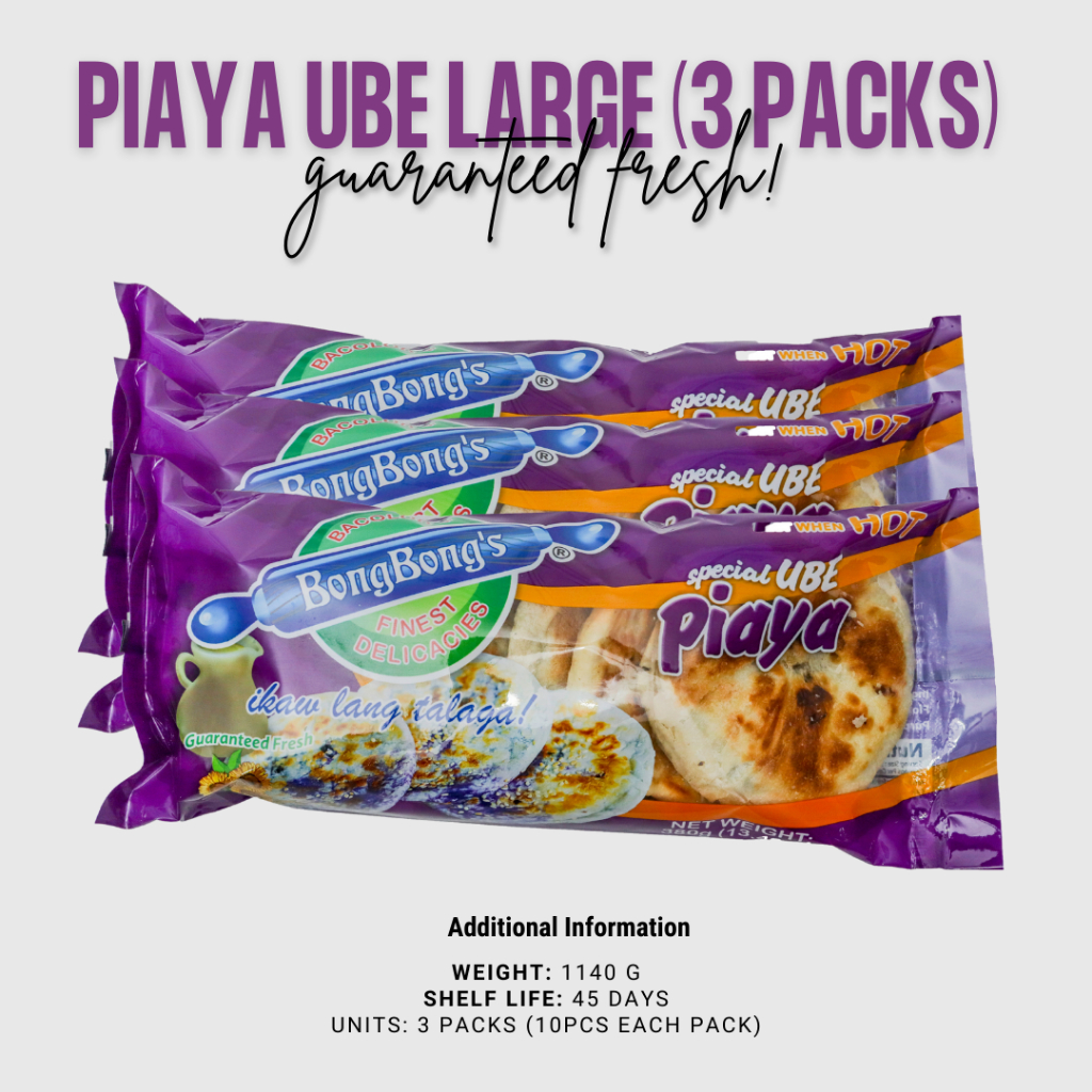 BongBong's Piaya Ube Large I 3 Packs | Shopee Philippines