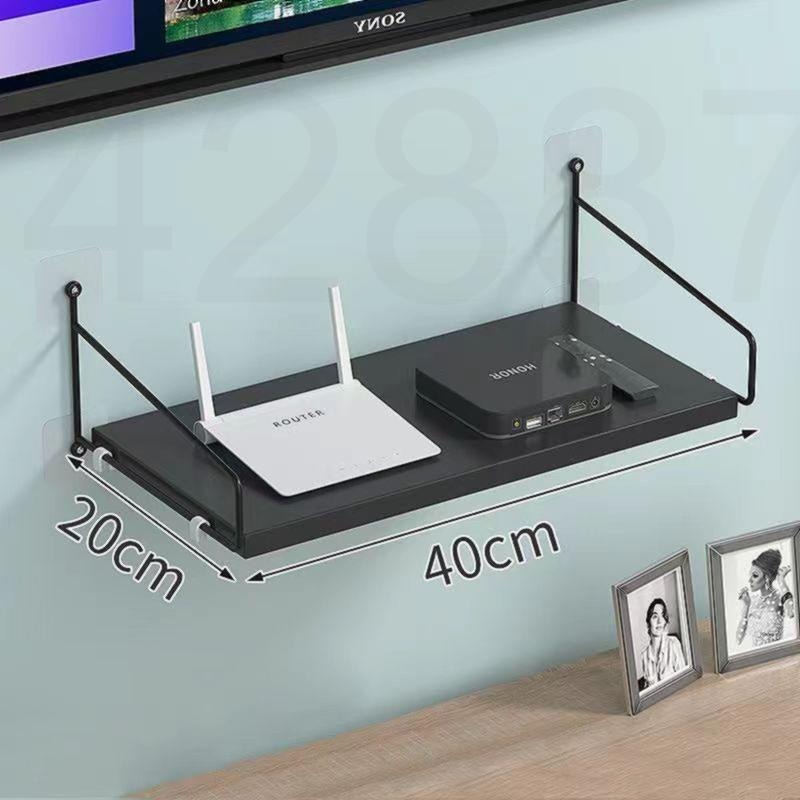 Wall Organizer Hanging Rack No Punching Router Rack TV set-top Box ...