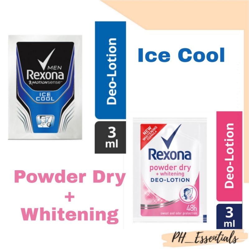 Rexona Deo-Lotion Ice cool and Powder dry Whitening 3ml | Shopee ...