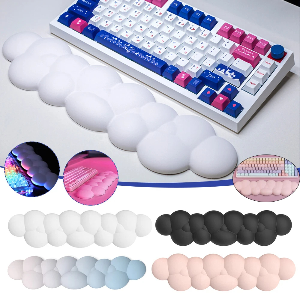 Cloud Keyboard Wrist Pad with Soft Leather Material Memory Foam Wrist ...