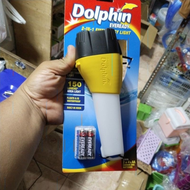 eveready dolphin 2 in 1 floating waterproof flashlight | Shopee Philippines