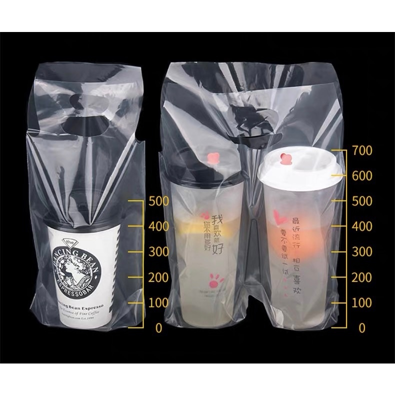 100pcs/Takeout bag single/double plain durable tea bag for Milk Tea ...