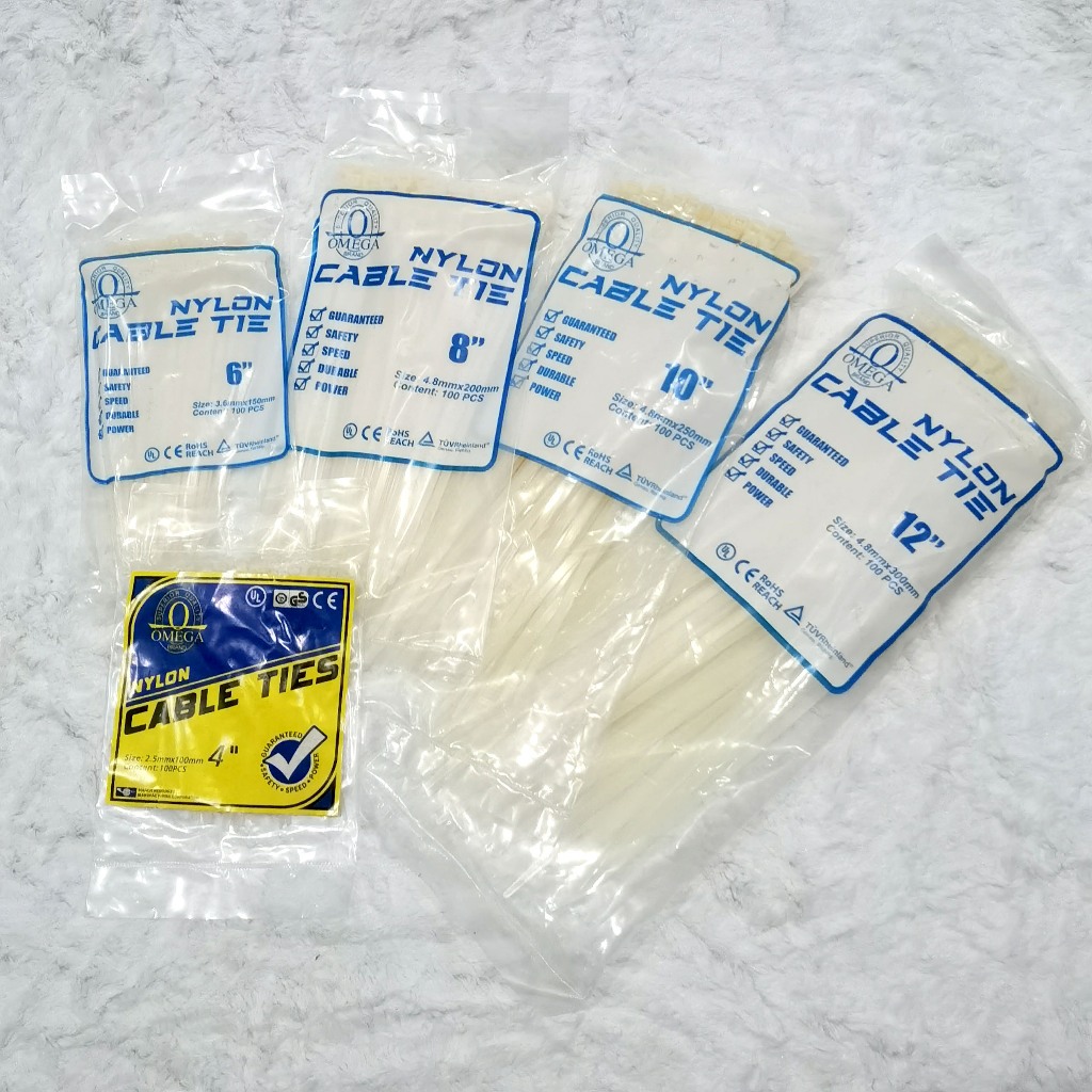 OMEGA Nylon Cable Tie 4 6 8 Multi purpose Plastic Zip Tie Wire ...