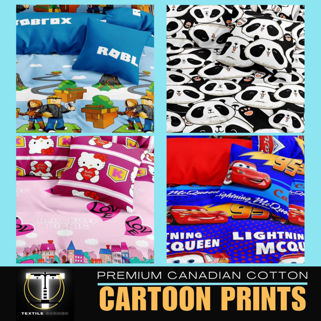 TEXTILE CORNER PH PREMIUM CANADIAN COTTON PER YARD | CARTOON PRINTS (1-35) | Shopee Philippines