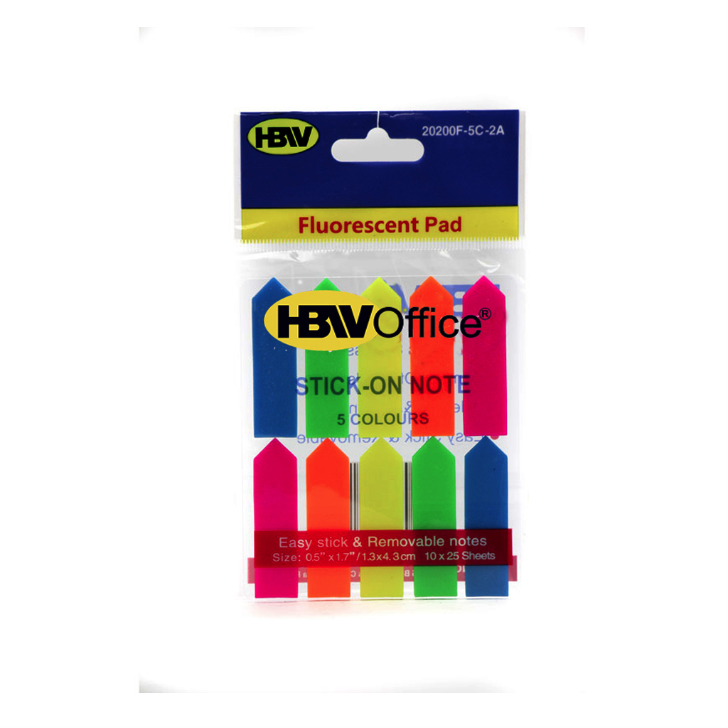 HBW Stick On Note (Fluorescent Pad) 20200F-5C-2A | Shopee Philippines