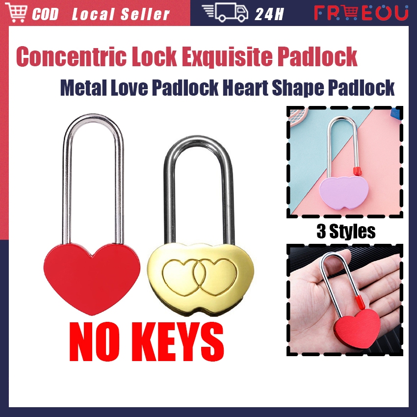 Lock Heart Padlock Love Padlock Metal Vintage For Lovers Couples ...
